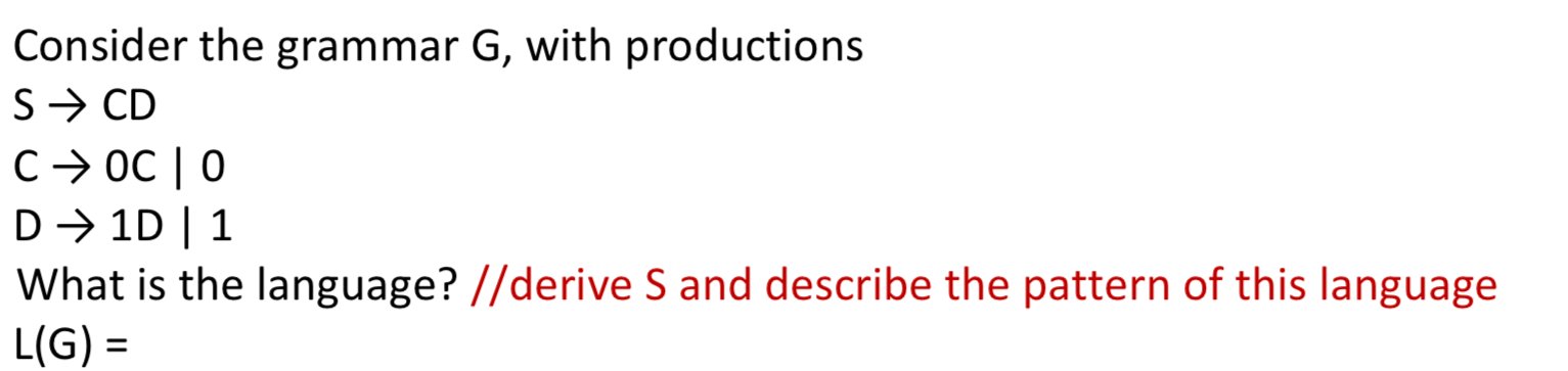 Solved Consider the grammar G, with productions | Chegg.com
