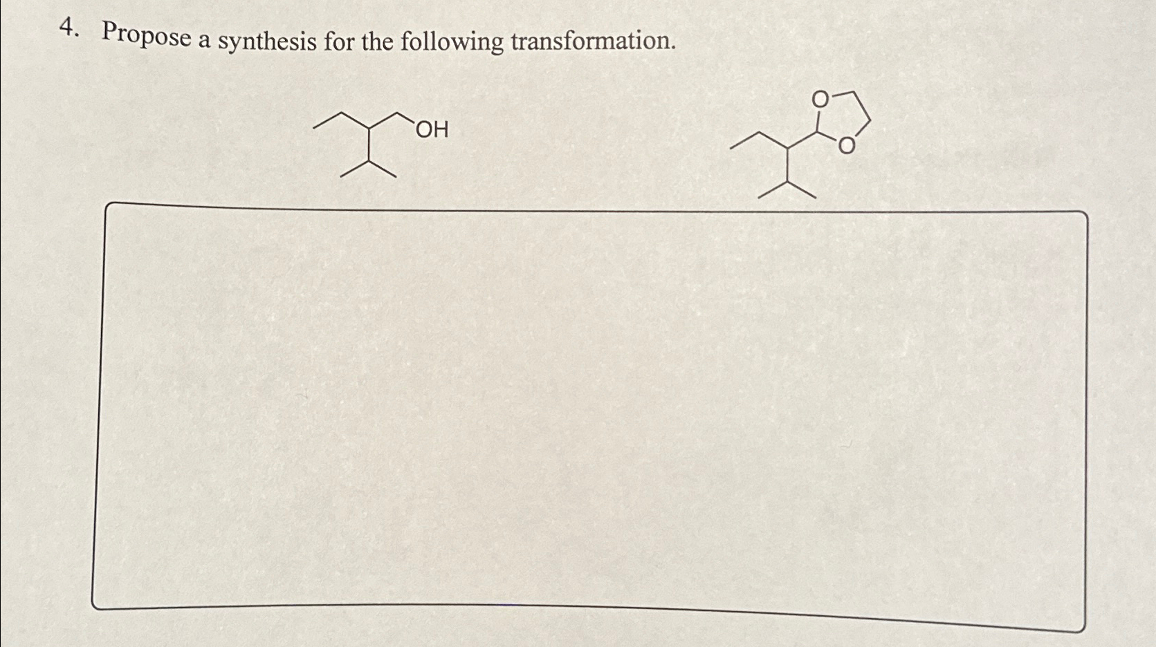 Solved Propose a synthesis for the following transformation. | Chegg.com
