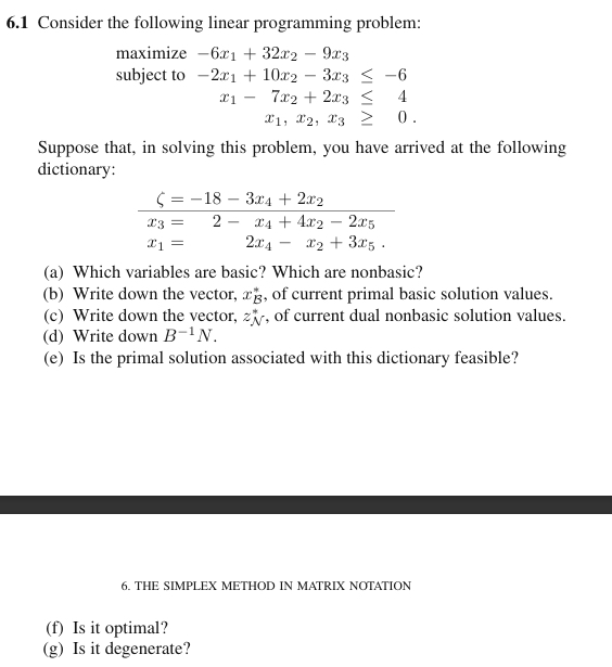 Solved by an EXPERT 6.1 ﻿Consider the following linear programming | Chegg.com