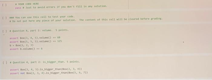 Solved You must fill in the definition of a Box class. You | Chegg.com