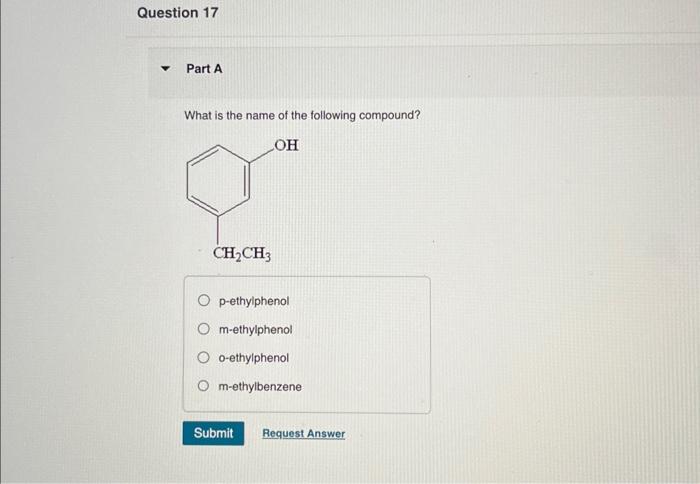 Solved What is the name of the following compound? | Chegg.com