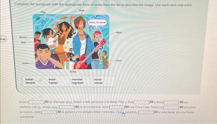 Complete the paragraph with the appropriate form of | Chegg.com