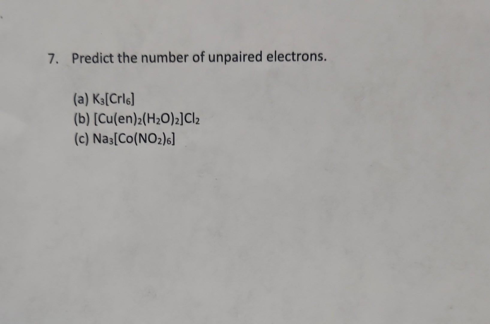 Solved 3. Make a complex ion from the given reaction and | Chegg.com