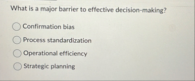 Solved What is a major barrier to effective | Chegg.com
