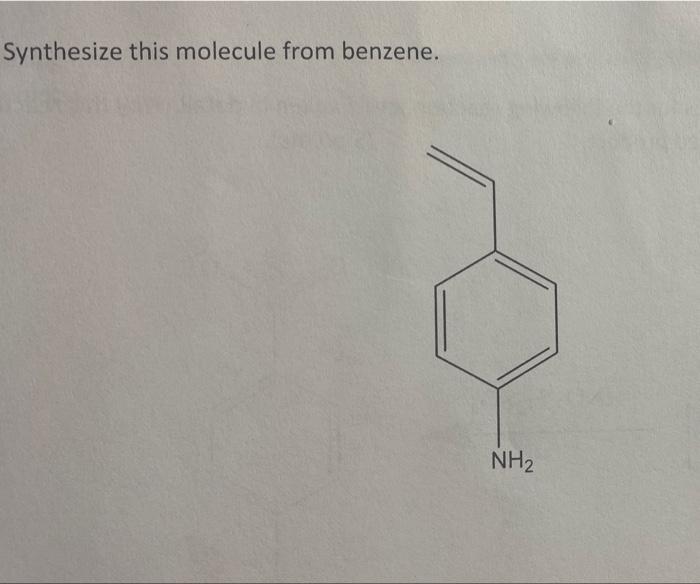 Solved 8) Synthesize this molecule from benzene. (6 points) | Chegg.com