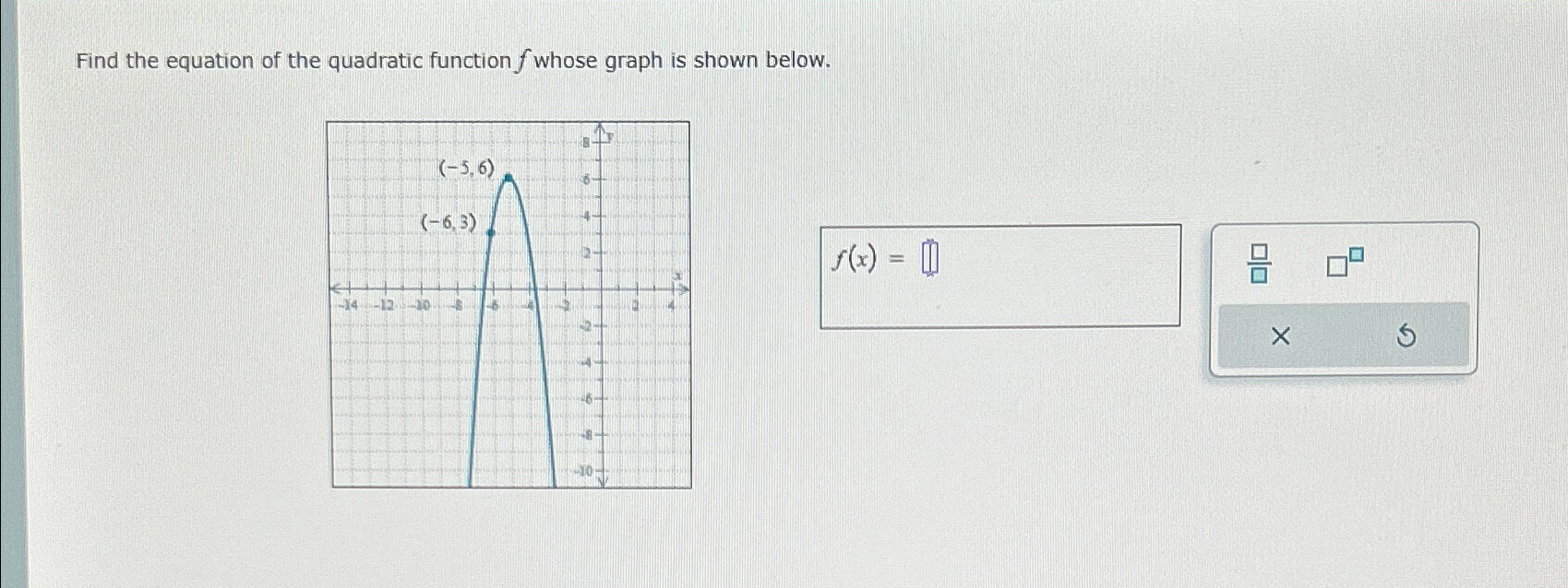 Solved Find The Equation Of The Quadratic Function F ﻿whose 0711