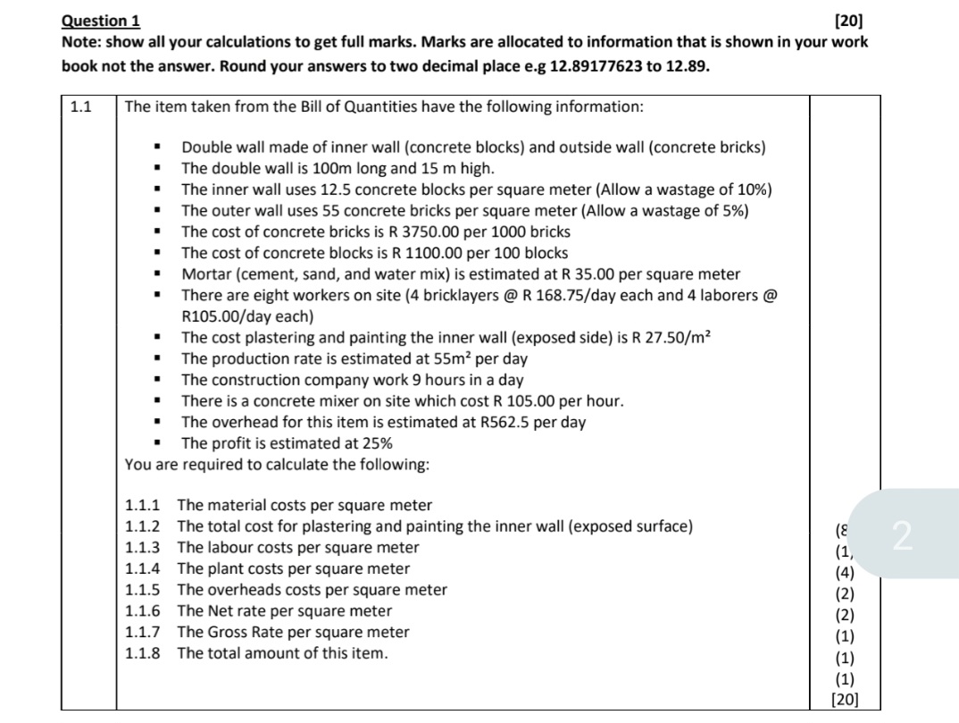 Solved Question 1Note: show all your calculations to get | Chegg.com