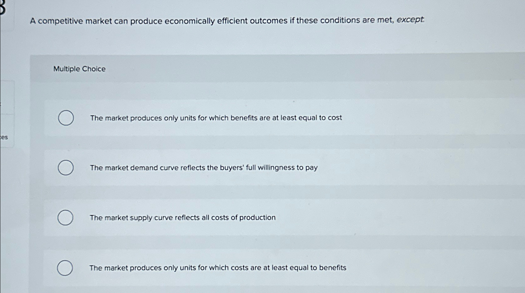 Solved A competitive market can produce economically | Chegg.com