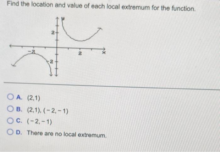 Solved Find the location and value of each local extremum | Chegg.com