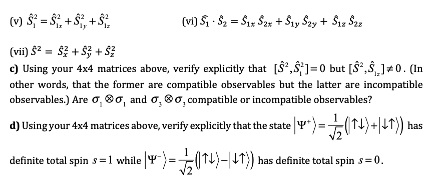 Solved For the remaining operators below, you may use a | Chegg.com
