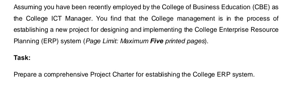 Solved Assuming you have been recently employed by the | Chegg.com