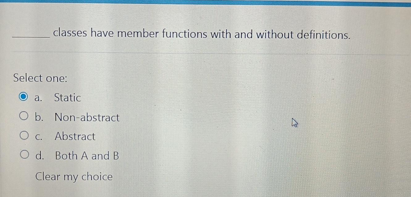 Solved classes have member functions with and without | Chegg.com