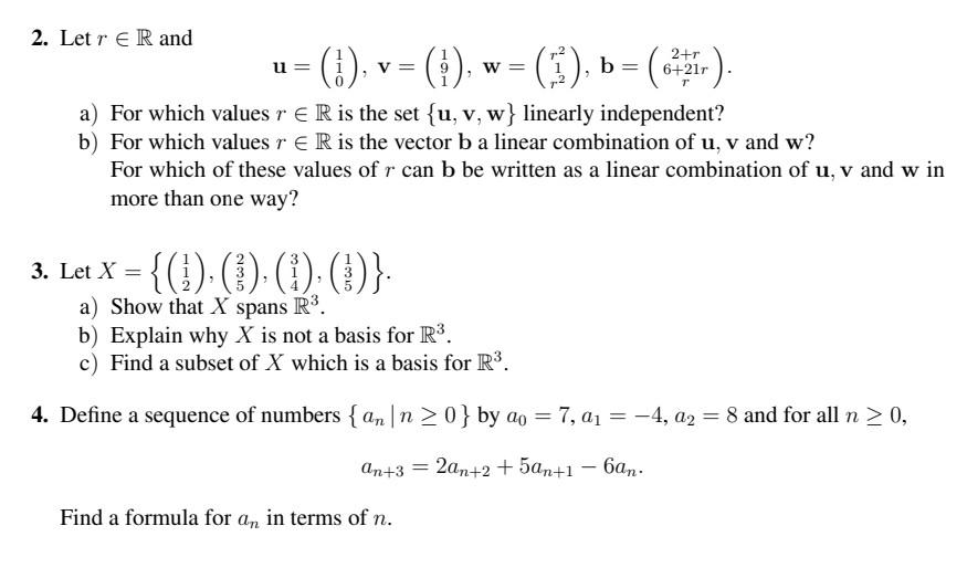 Solved 2. Let r∈R and | Chegg.com