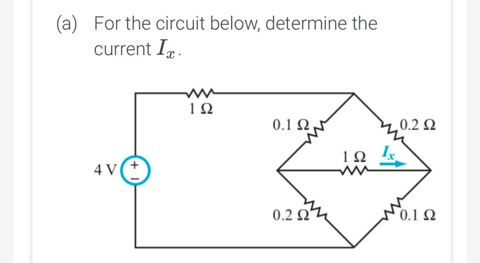 Solved (a) For the circuit below, determine the current Ix | Chegg.com Solved (a) For the circuit below, determine the current Ix | Chegg.com