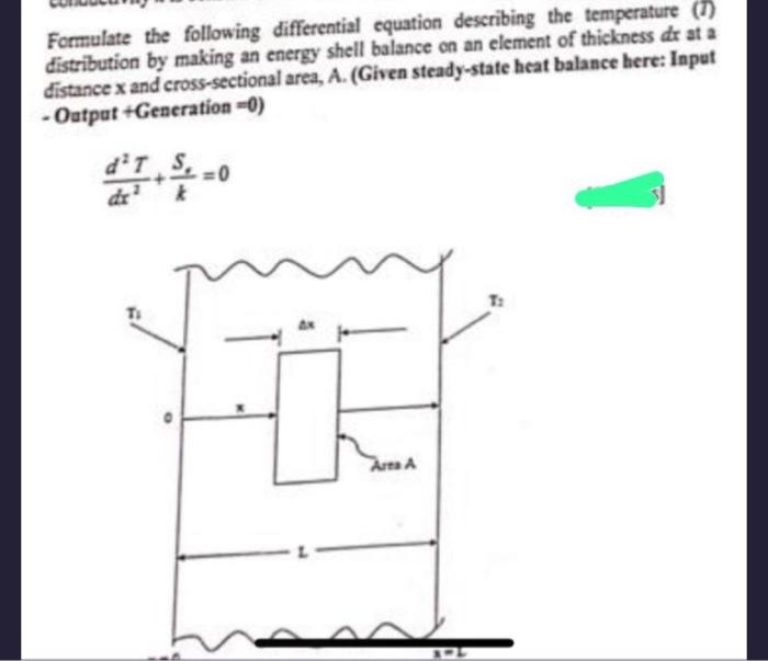 Solved Formulate the following differential equation | Chegg.com