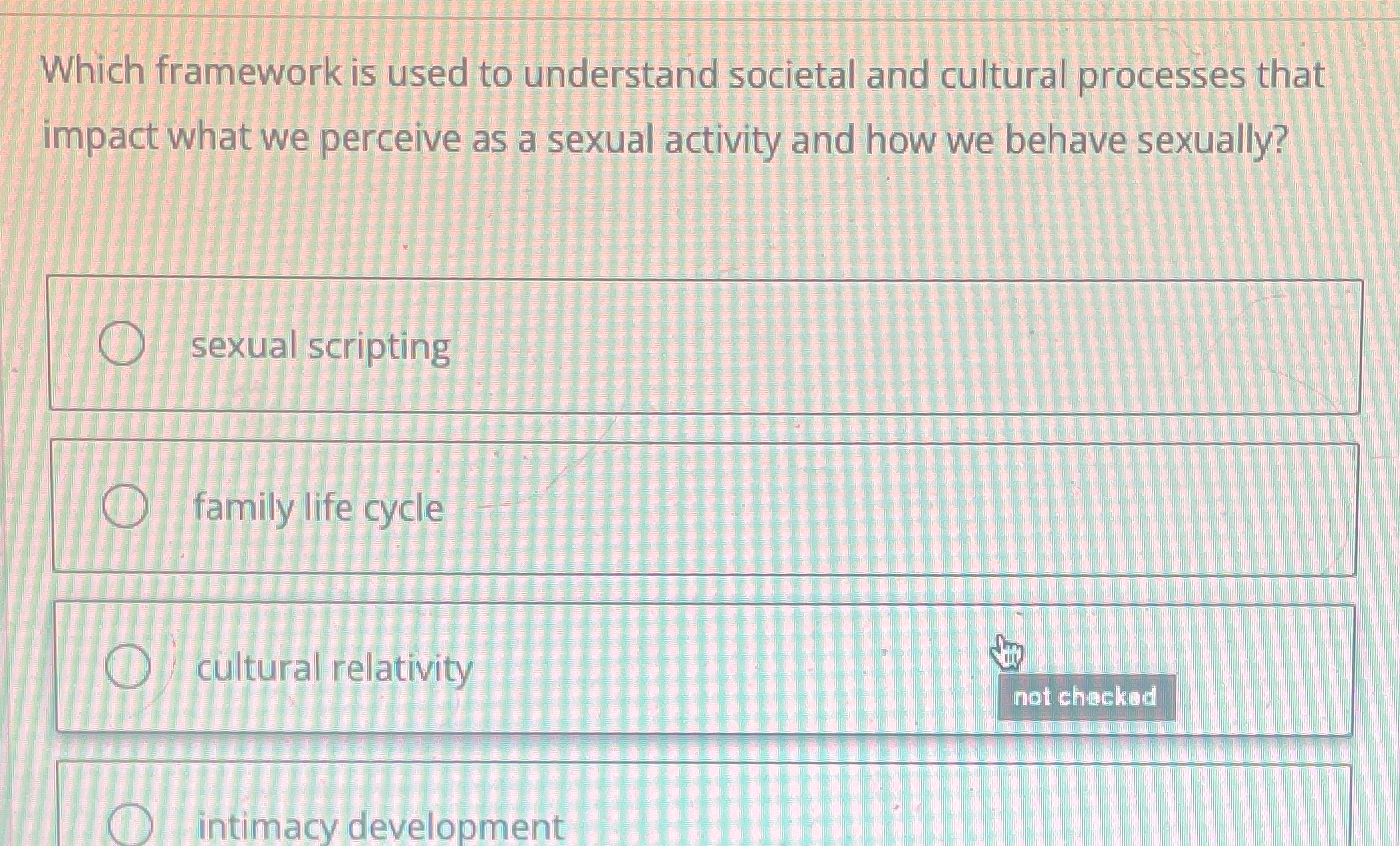 Solved Which framework is used to understand societal and | Chegg.com
