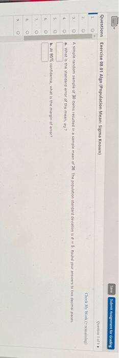 Solved Save Submit Assignment for Grading Questions Exercise | Chegg.com