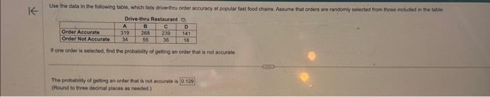 Solved Drive-thru Restaurant o \begin{tabular}{|l|c|c|c|c|} | Chegg.com