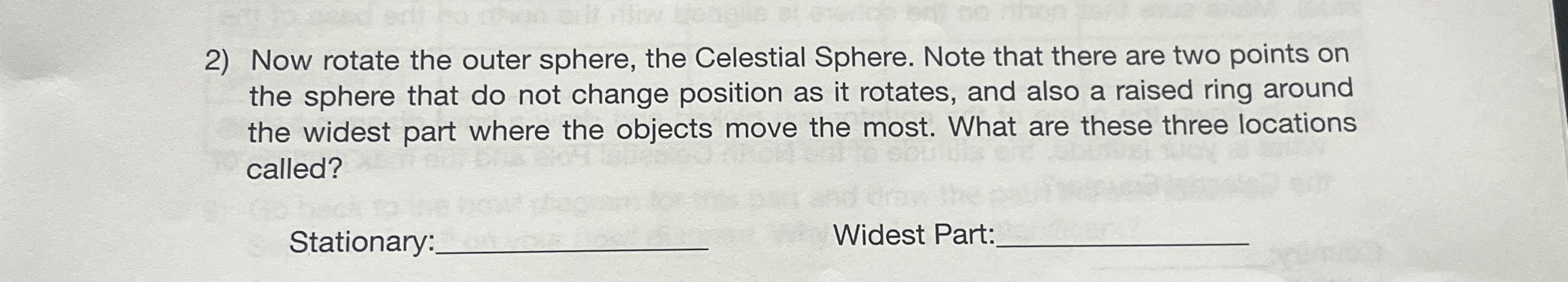 Solved Now rotate the outer sphere, the Celestial Sphere. | Chegg.com