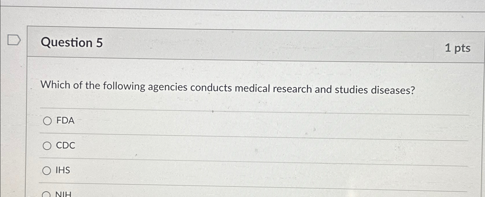 Solved Question 51 ﻿ptsWhich of the following agencies | Chegg.com