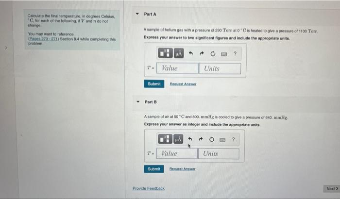 Solved Calculate the final temperature, in degrees Celsius, | Chegg.com