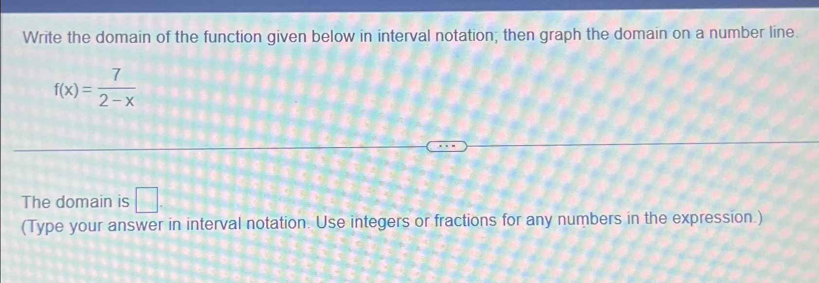 Write the domain of the function given below in | Chegg.com