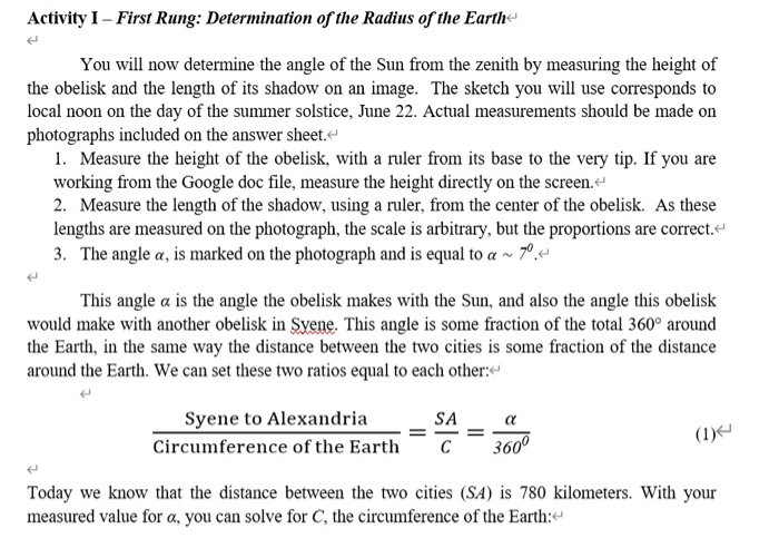 Solved Activity 1 - First Rung: Determination of the Radius | Chegg.com