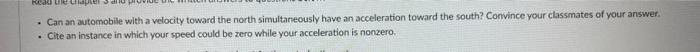Solved - Can an automobile with a velocity toward the north | Chegg.com