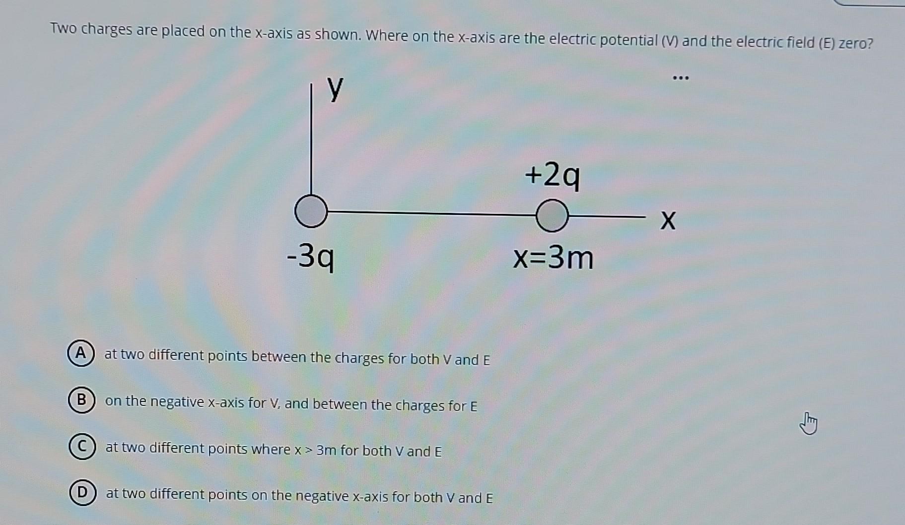 Solved Two charges are placed on the X-axis as shown. Where | Chegg.com