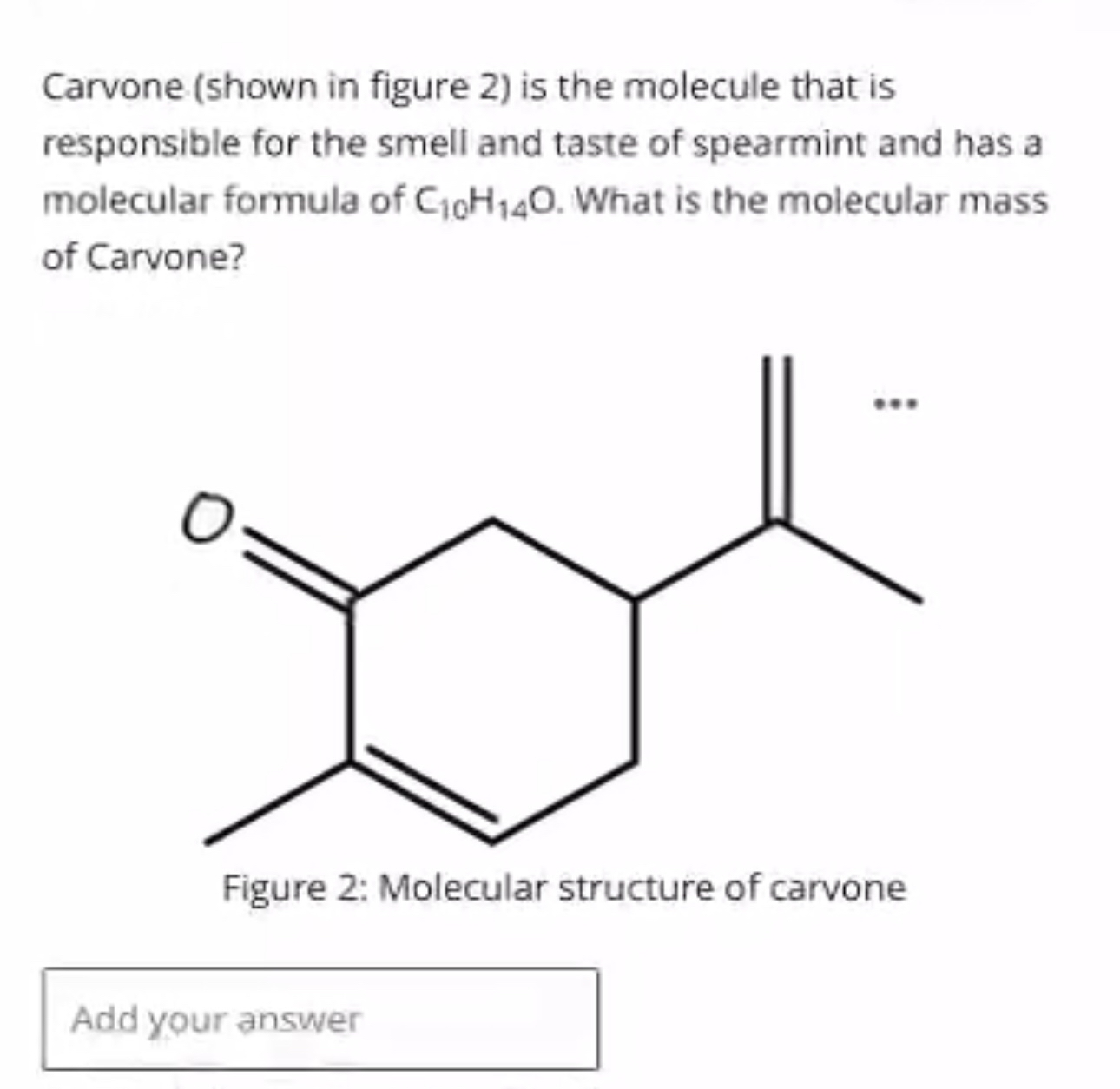 Solved Carvone (shown in figure 2) ﻿is the molecule that is | Chegg.com