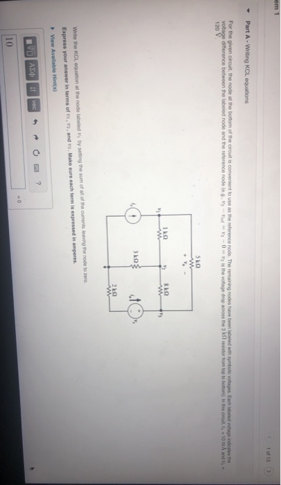 Solved Learning Goal: To use the node-voltage method to | Chegg.com