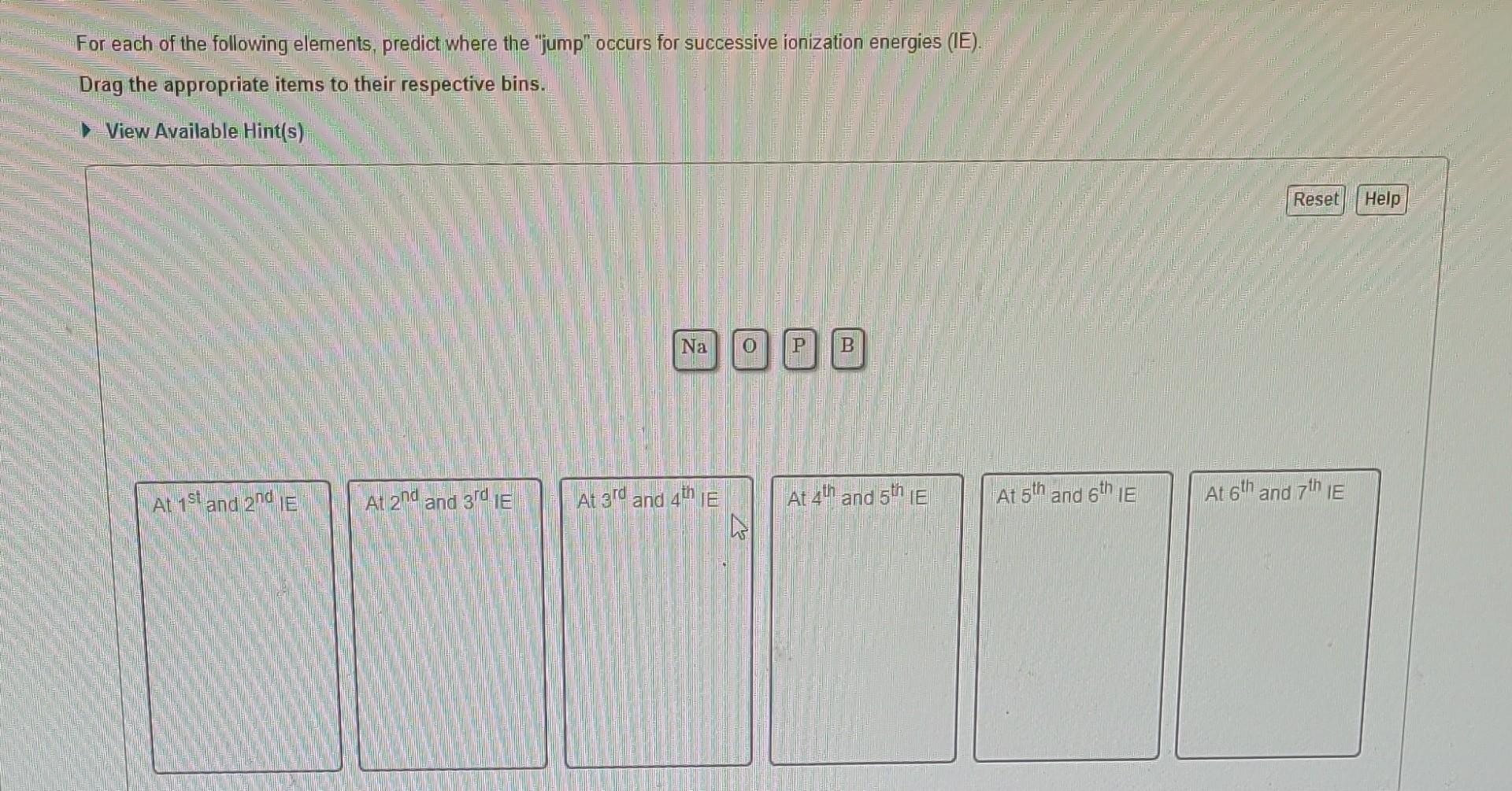 Solved For each of the following elements, predict where the | Chegg.com