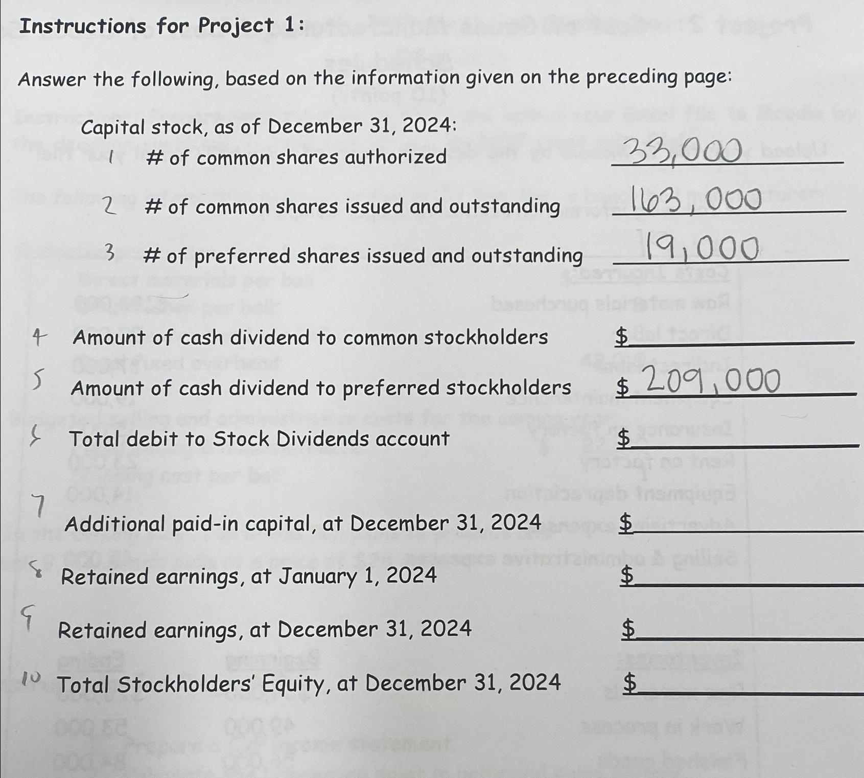 Solved Instructions for Project 1:Answer the following, | Chegg.com