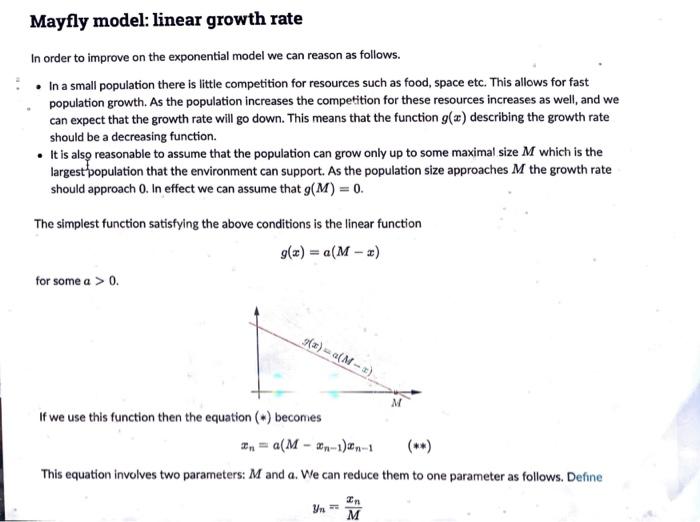 Solved Population models An interesting problem in | Chegg.com