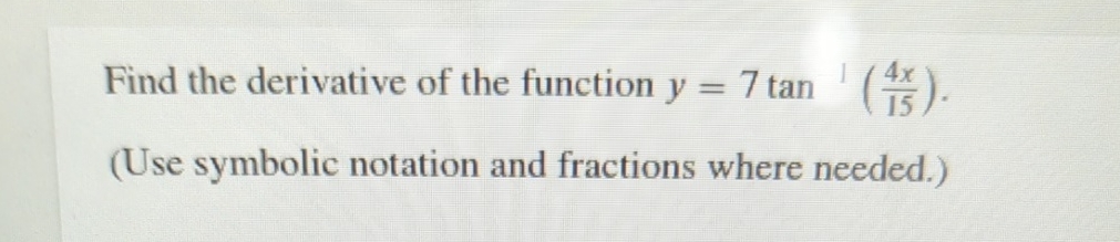 Solved Find the derivative of the function | Chegg.com