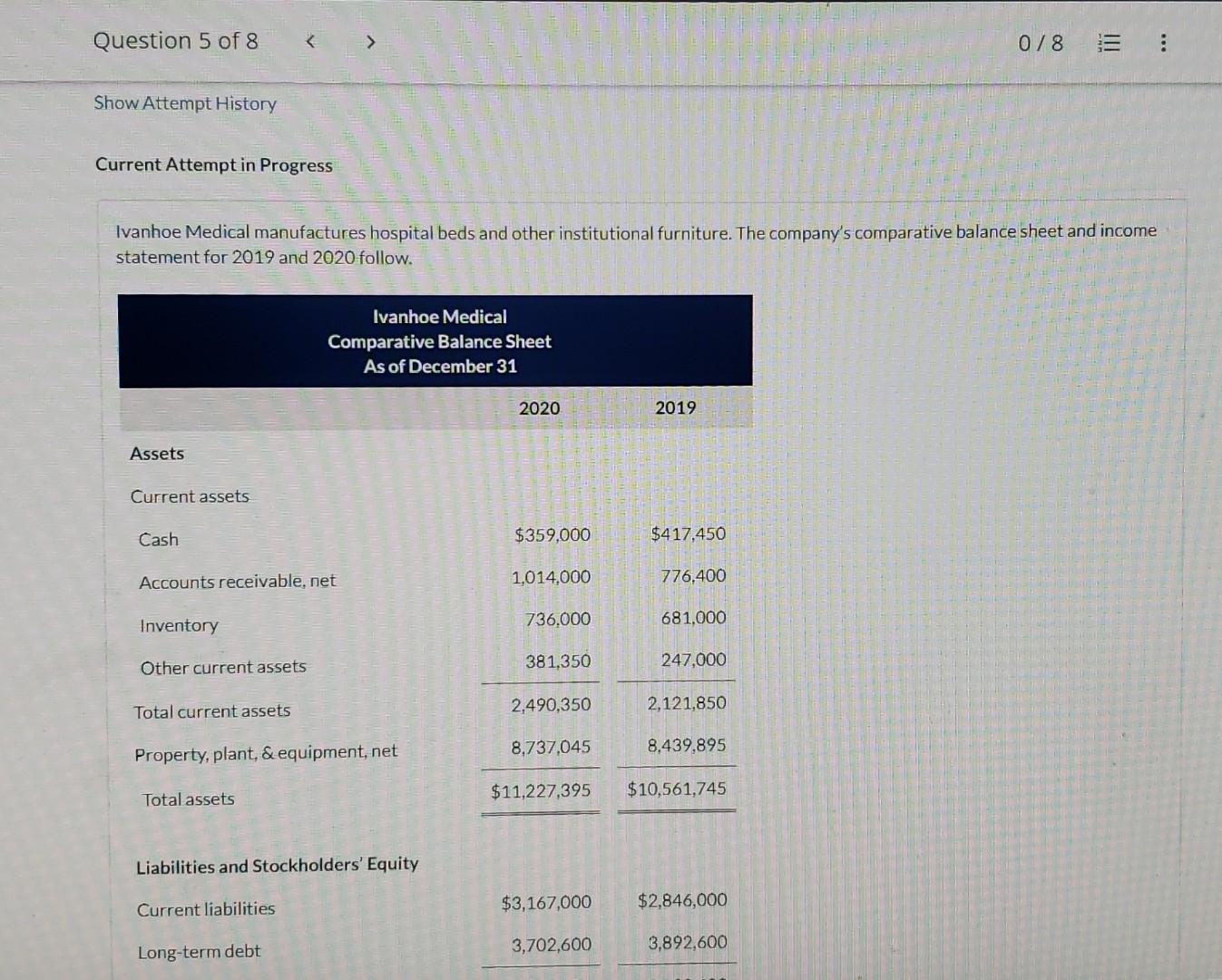 Solved Show Attempt History Current Attempt in Progress | Chegg.com
