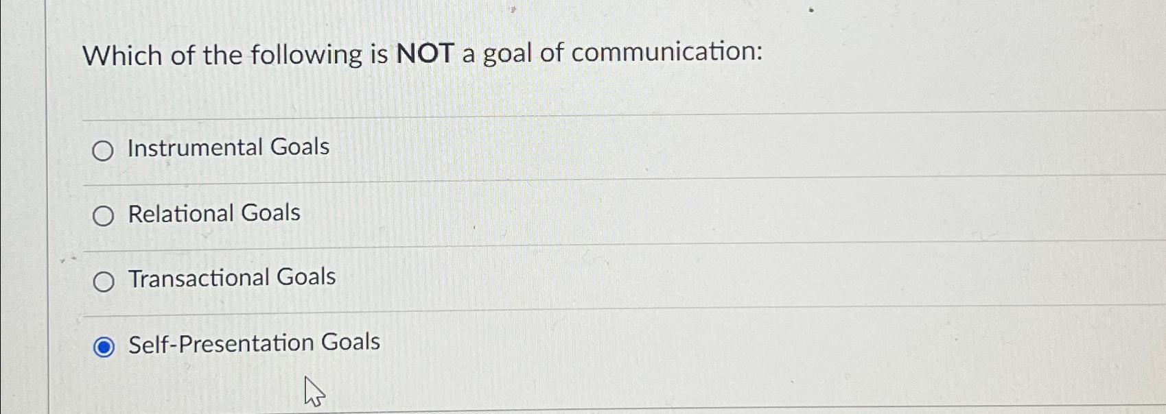 Solved Which of the following is NOT a goal of | Chegg.com