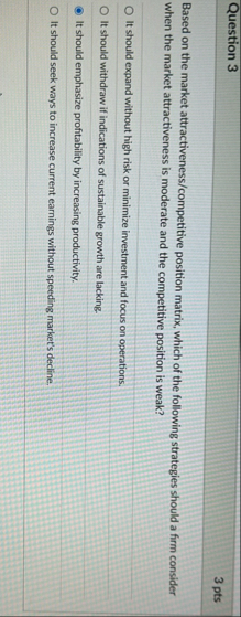 Solved Question 33 ﻿ptsBased on the market | Chegg.com