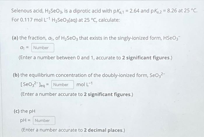 Solved For H2SO4, Ka, 1 is very large and pK2,2 = 1.96 at 25 | Chegg.com