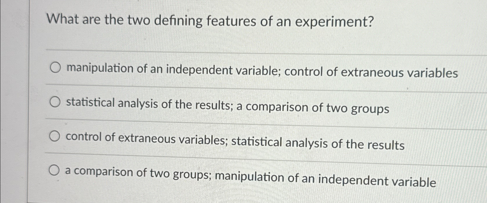 Solved What are the two defining features of an | Chegg.com