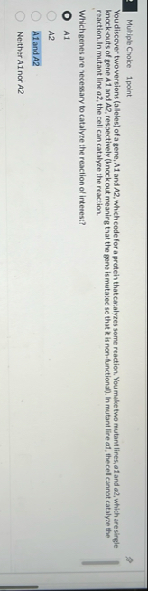 Solved Multiple Choice1 ﻿pointYou discover two versions | Chegg.com