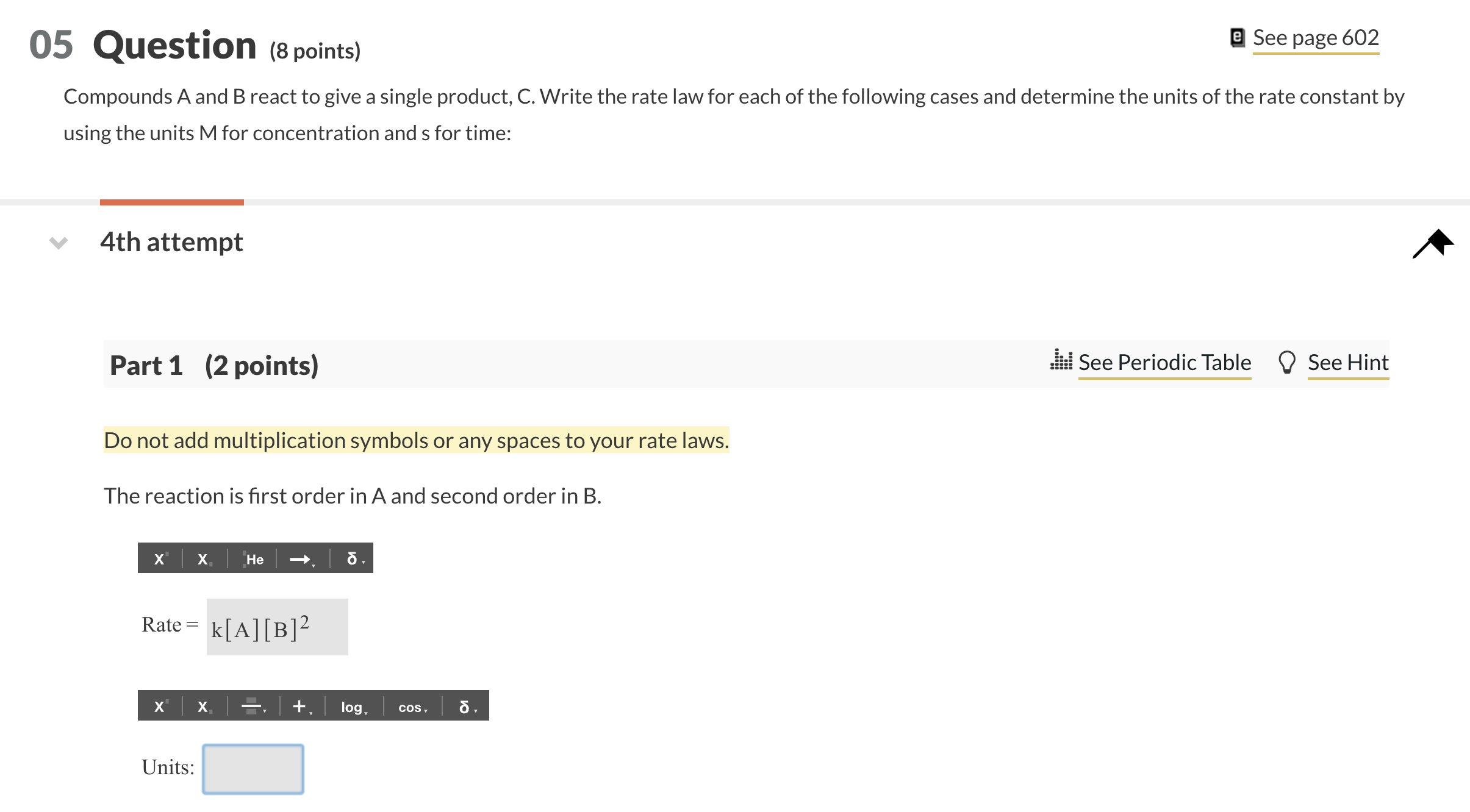 Solved 05 ﻿Question (8 ﻿points)Compounds A and B ﻿react to | Chegg.com
