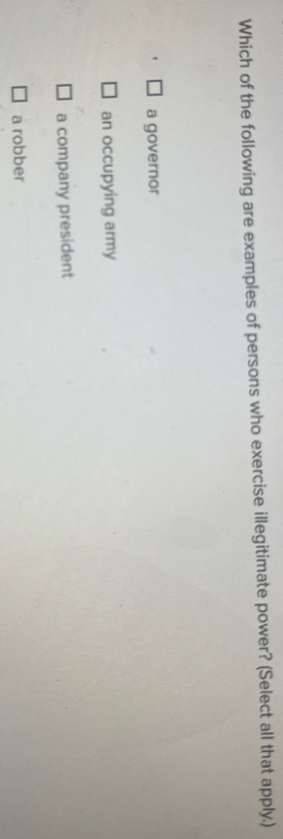 Solved Which of the following are examples of persons who | Chegg.com