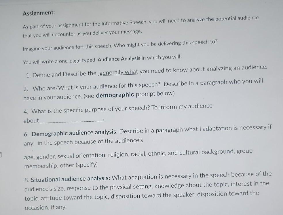 Solved Assignment: As part of your assignment for the | Chegg.com