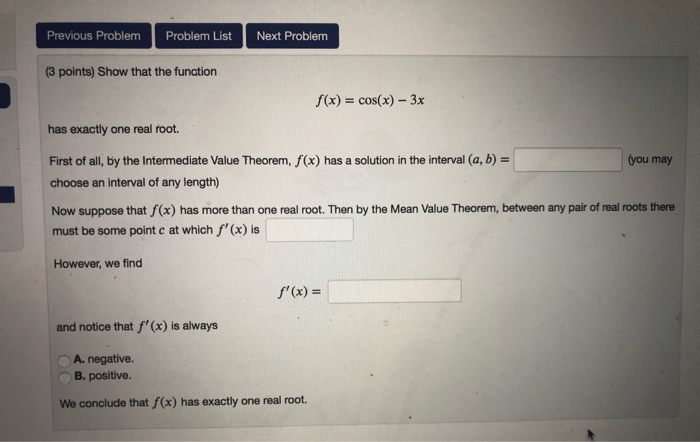 Solved Previous Problem Problem List Next Problem 3 Points 4786