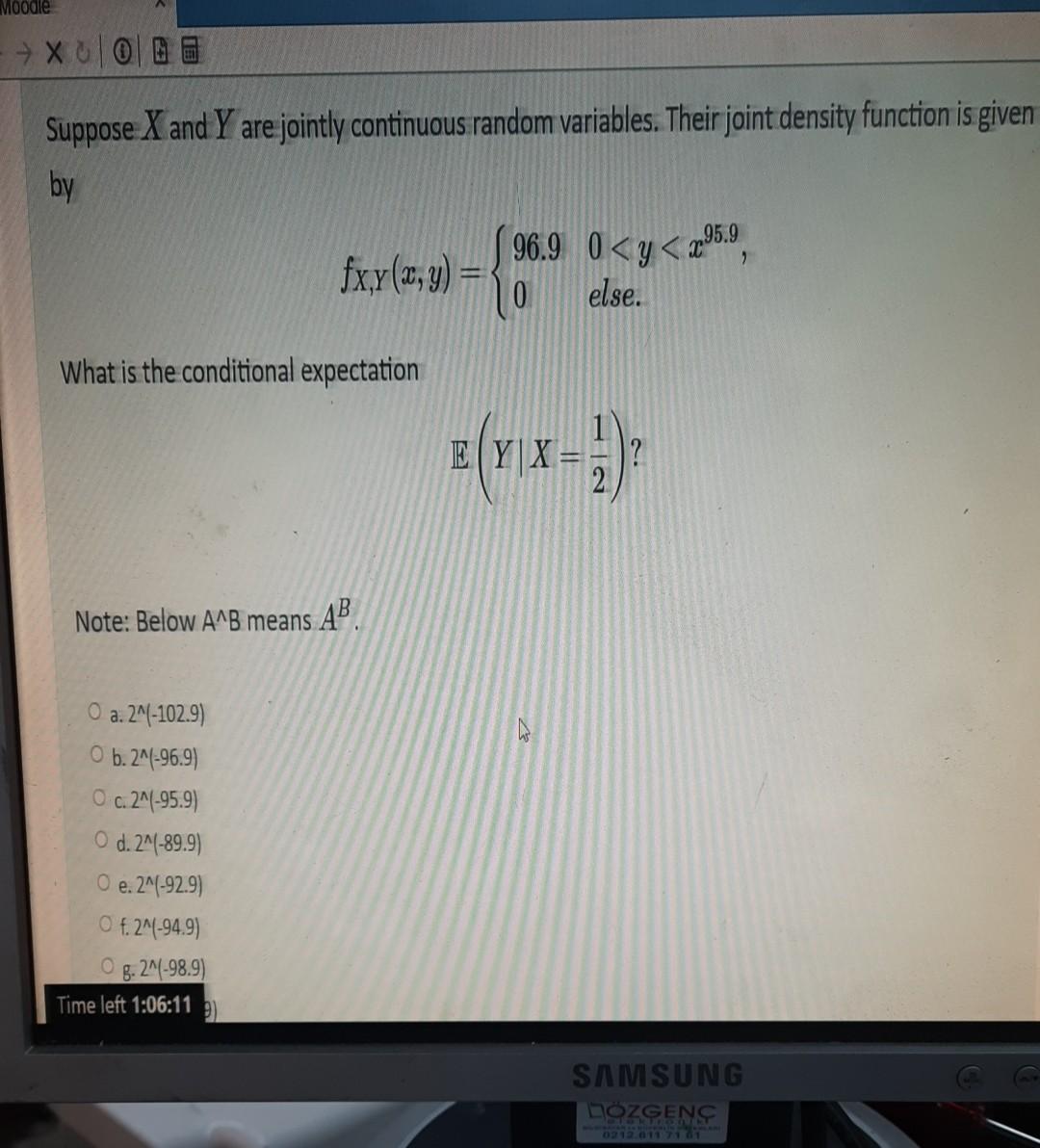 Solved Moodle - → X © a Suppose X and Y are jointly | Chegg.com