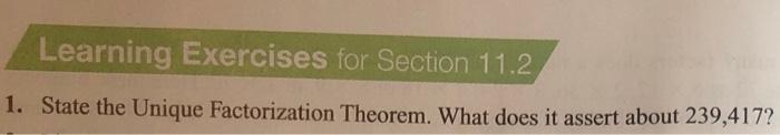 Solved Learning Exercises for Section 11.2 1. State the | Chegg.com