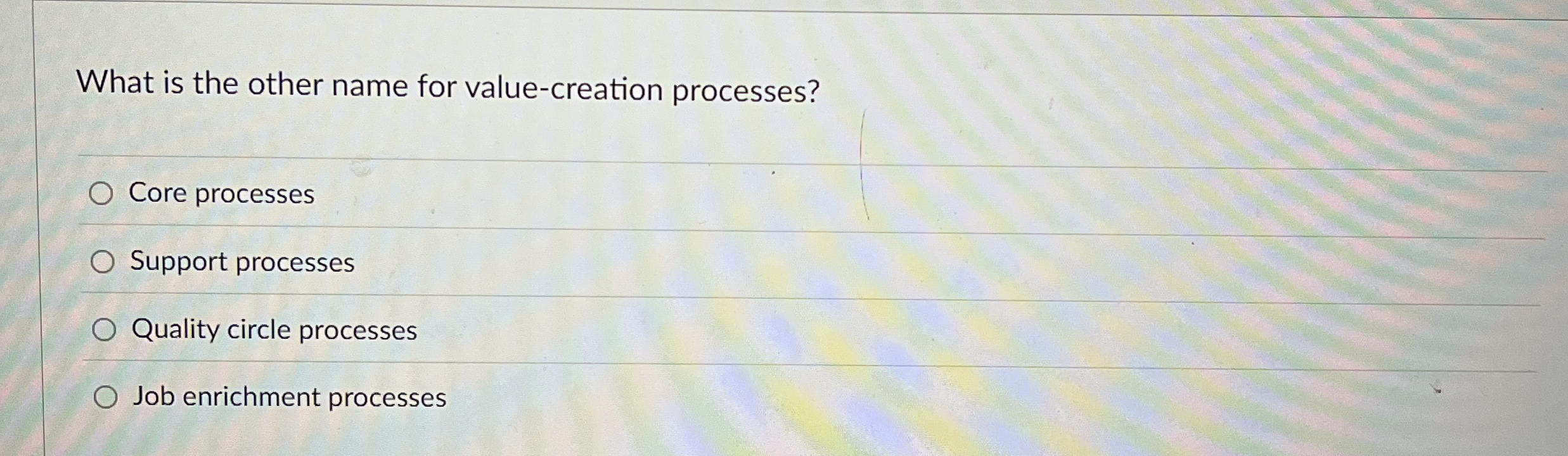 Solved What is the other name for value-creation processes? | Chegg.com