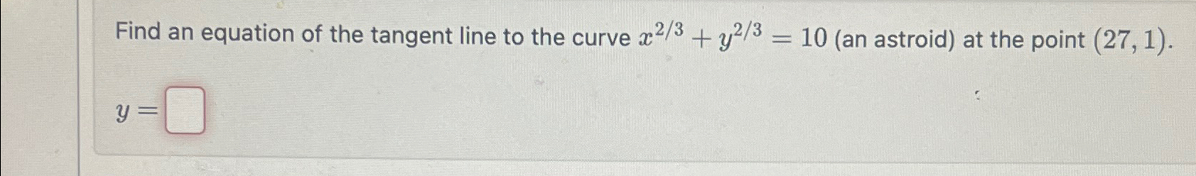 Solved Find an equation of the tangent line to the curve | Chegg.com