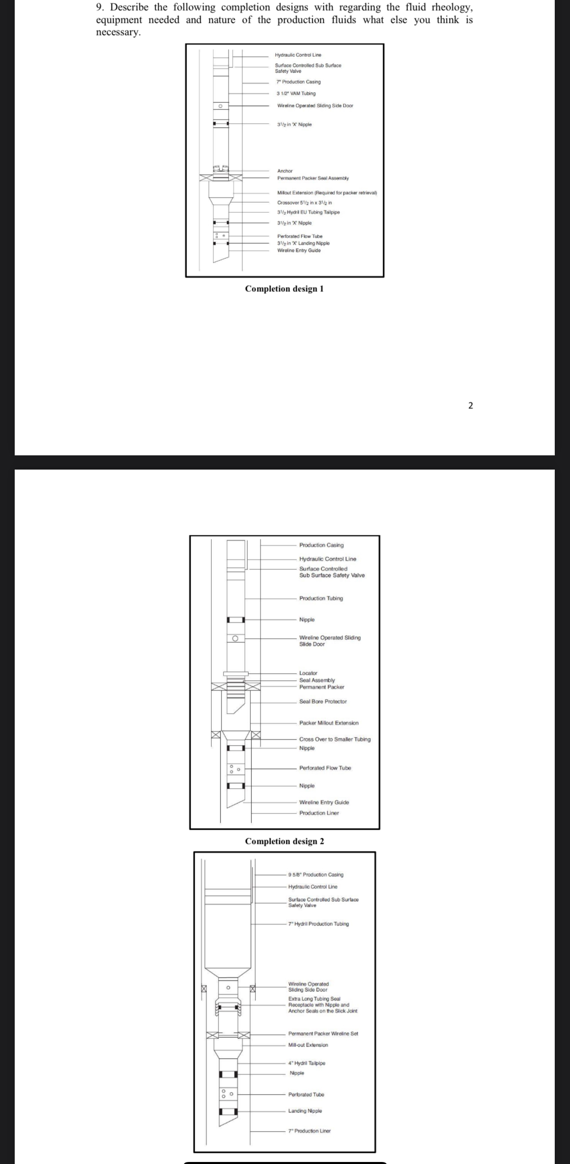 Solved Describe the following completion designs with | Chegg.com